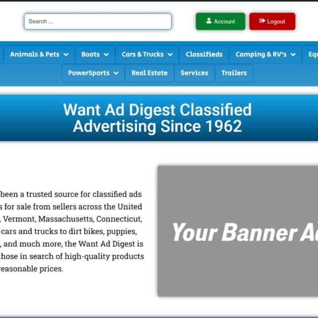 Place Your Banner Ad Today! - Want Ad Digest